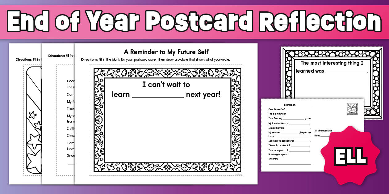 End of the Year Self-Reflection Activity | A Reminder to My Future Self ...