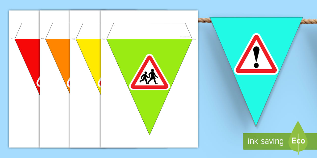 Road Safety Bunting - displays, display, visuals, visual