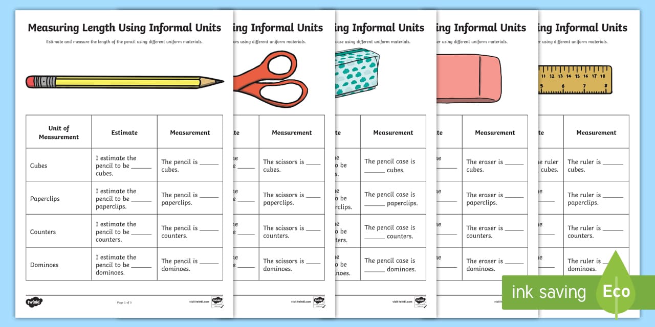 Informal Units Activity - PDF - Teaching Resources