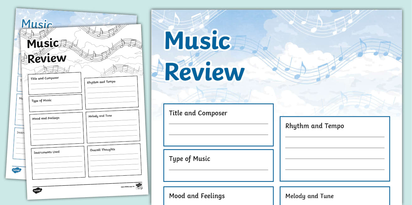 Music Review Worksheet