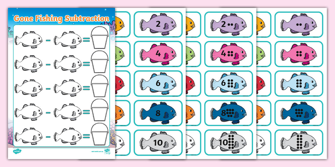 Catch of the Day Subtraction Game - F-2 - Maths