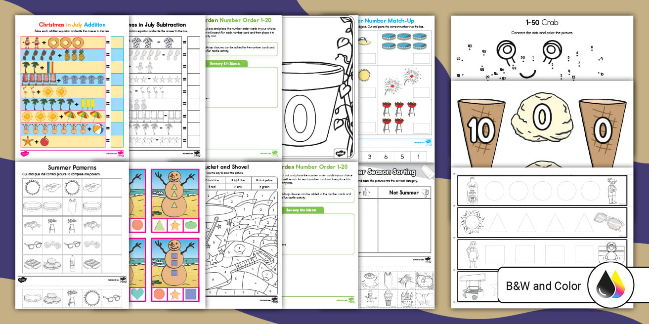 Summer Math Activities for Preschoolers | Twinkl USA