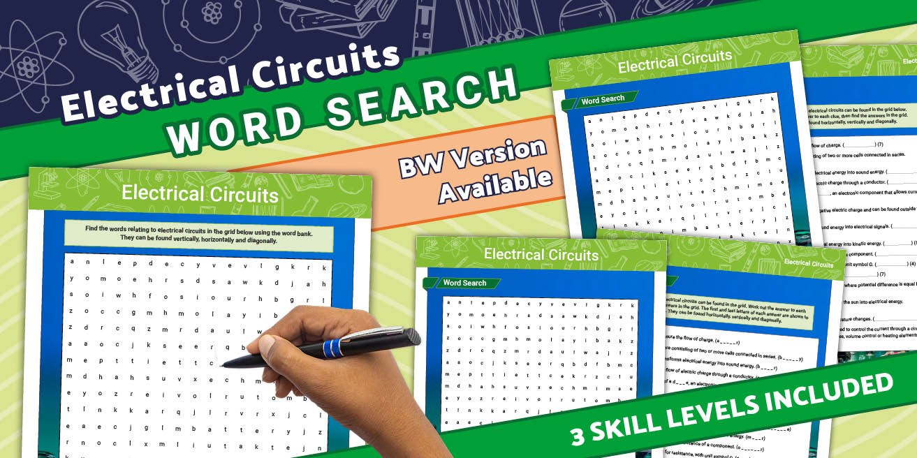 Practical Electrical Circuits Word Search