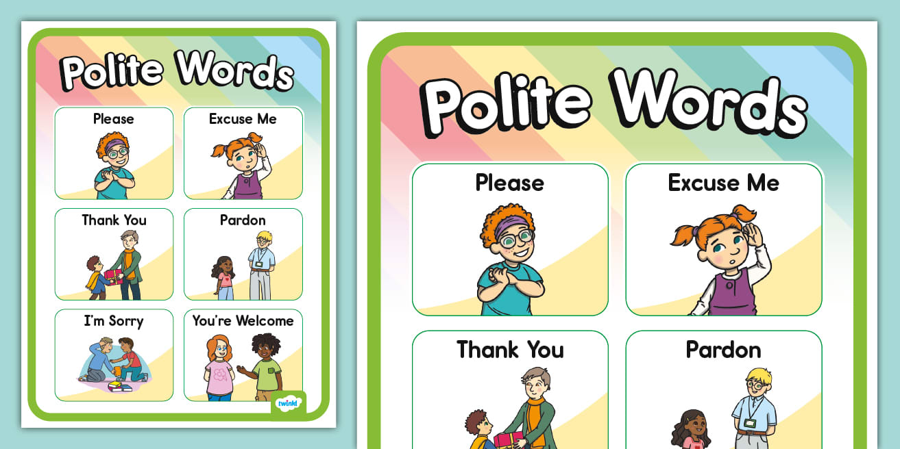 Polite Words Display Poster