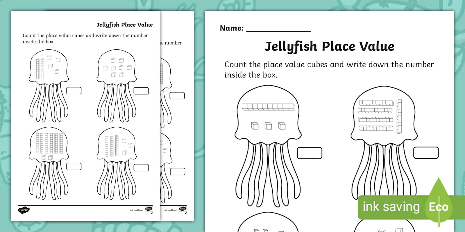 Jellyfish Place Value Activity Sheet