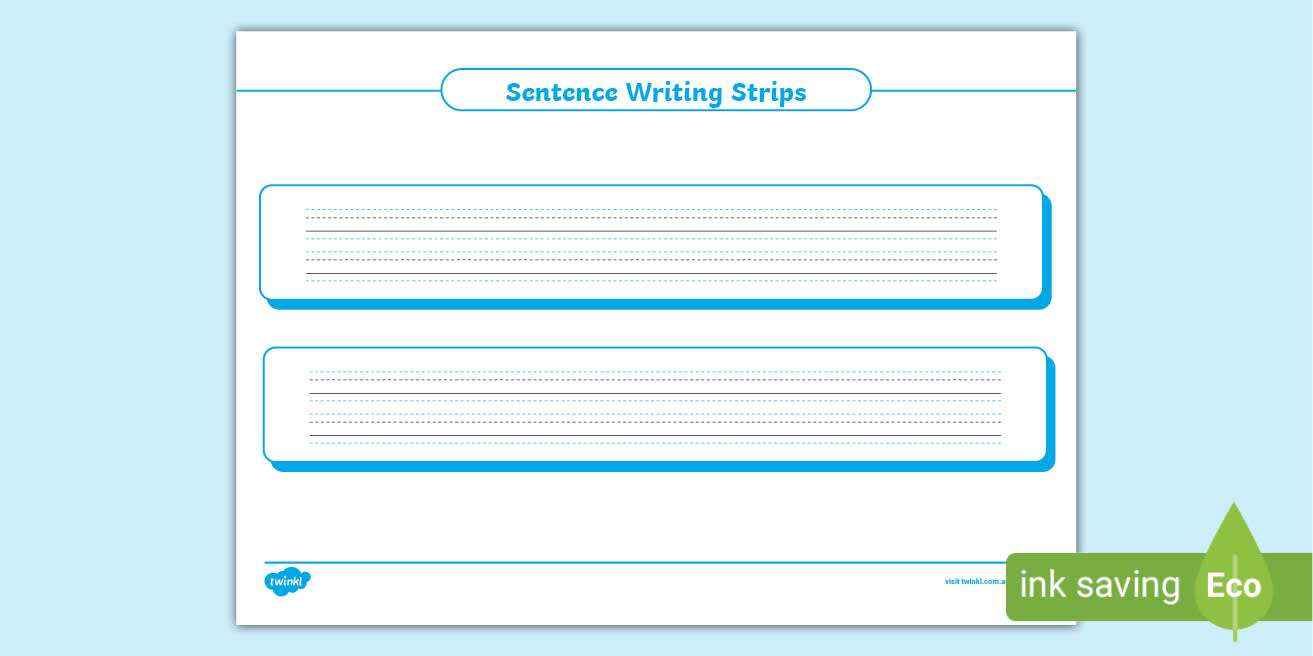 Sentence Writing Strips