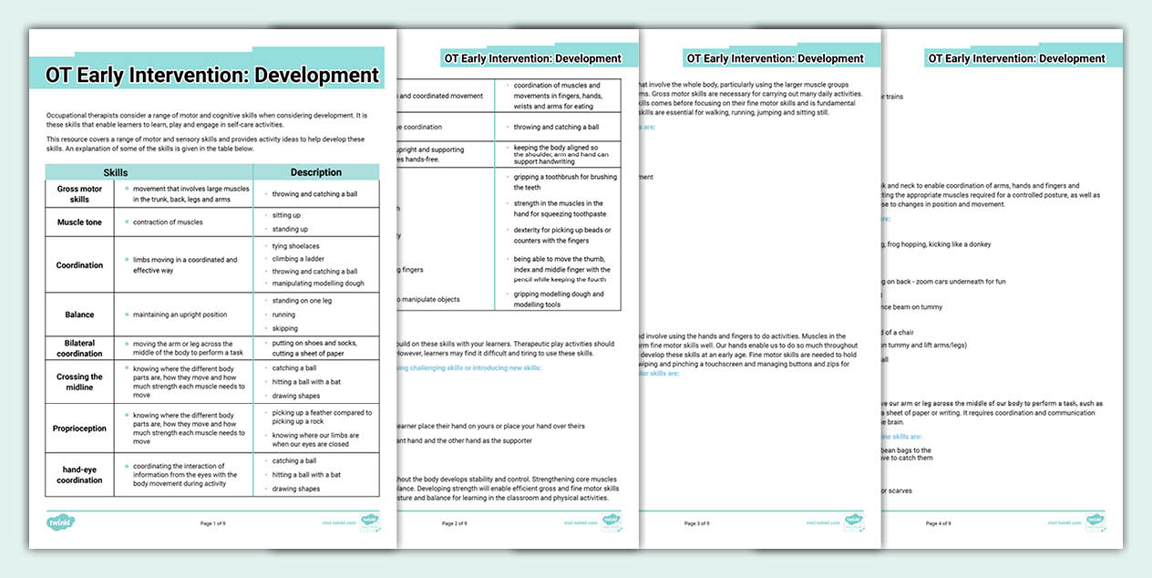 OT: Early Intervention: Development - Twinkl OT