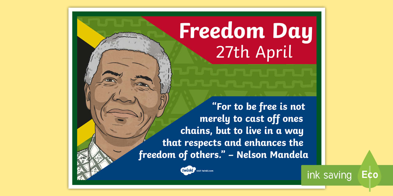 South Africa: Freedom Day 27th April Display Poster