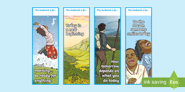 Good Morning Bookmarks with Motivational Quotes | Twinkl