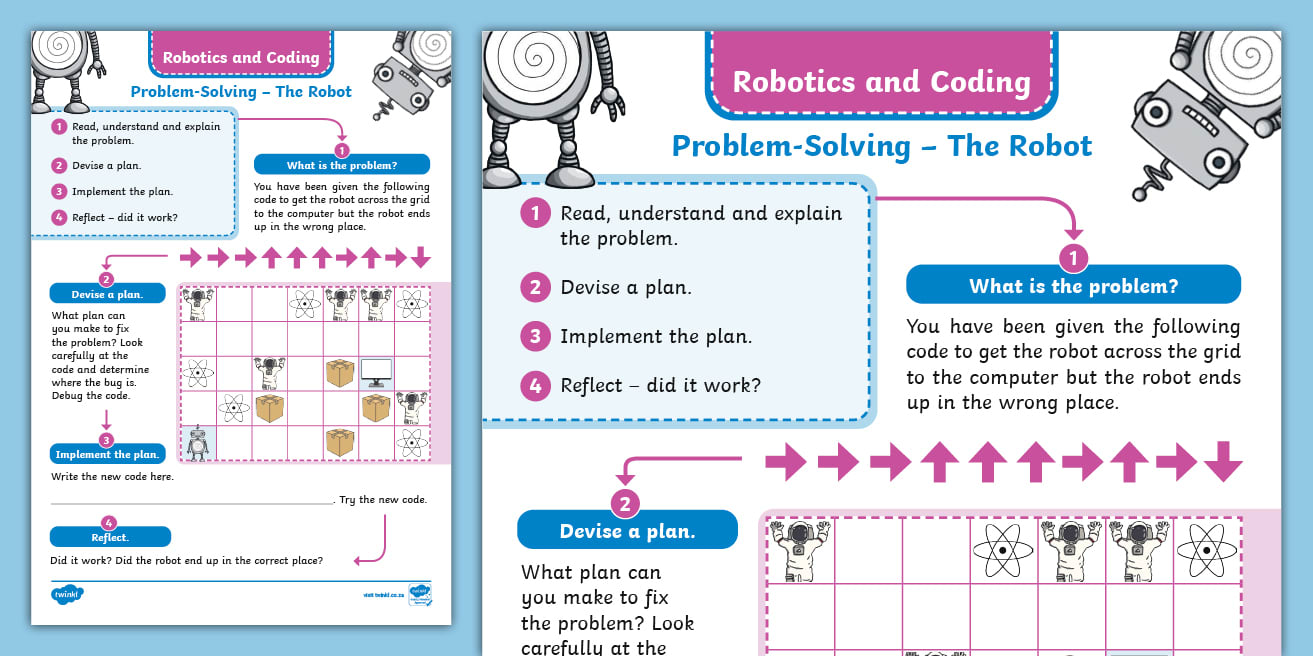Grade 3 Robotics and Coding - Coding - Worksheet: Problem-Solving - The ...