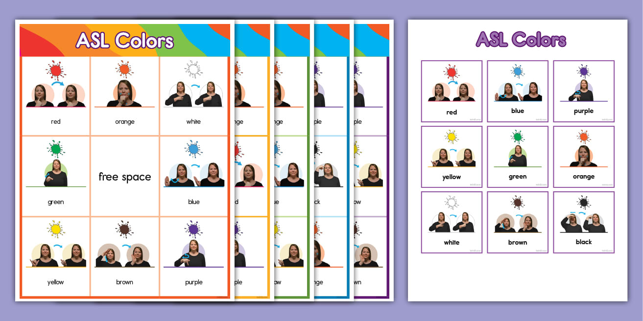 ASL Colors Bingo