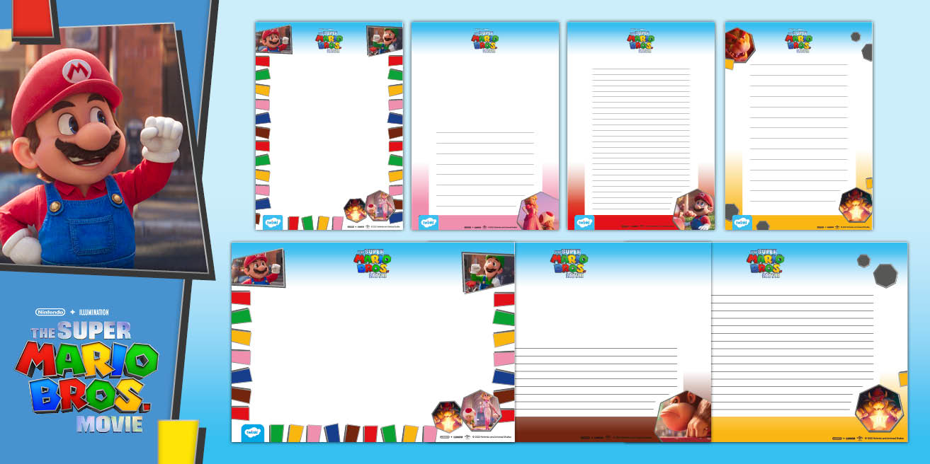 Super Mario Page Borders | Super Mario Bros. | Twinkl