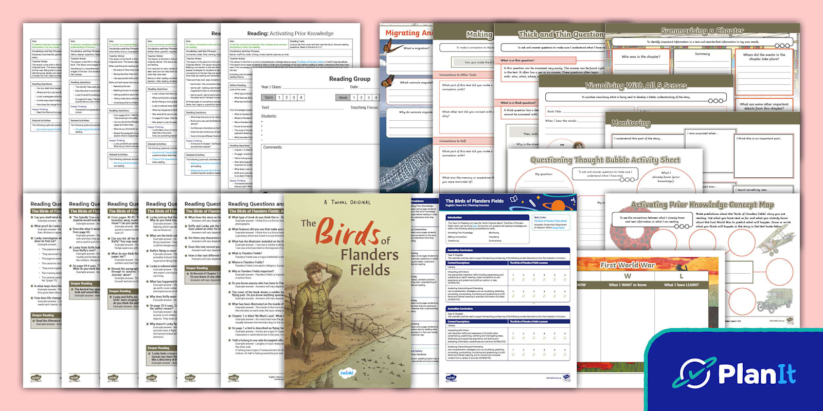 Years 5-6 Reading: The Birds of Flanders Fields Unit Pack