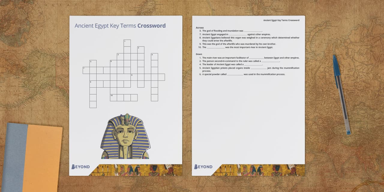 Ancient Egypt Key Terms Crossword