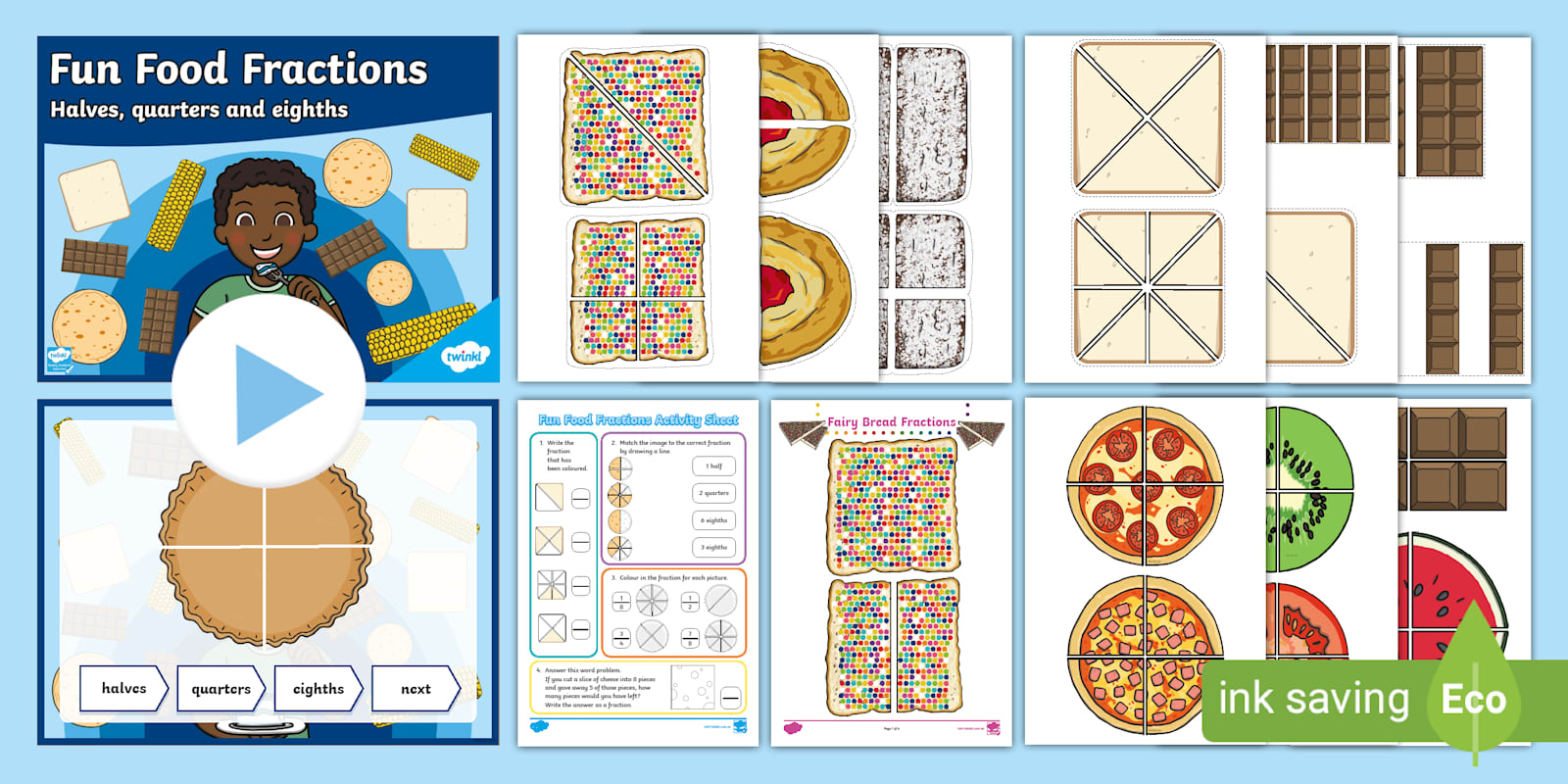 Fun Food Fractions Lesson Pack