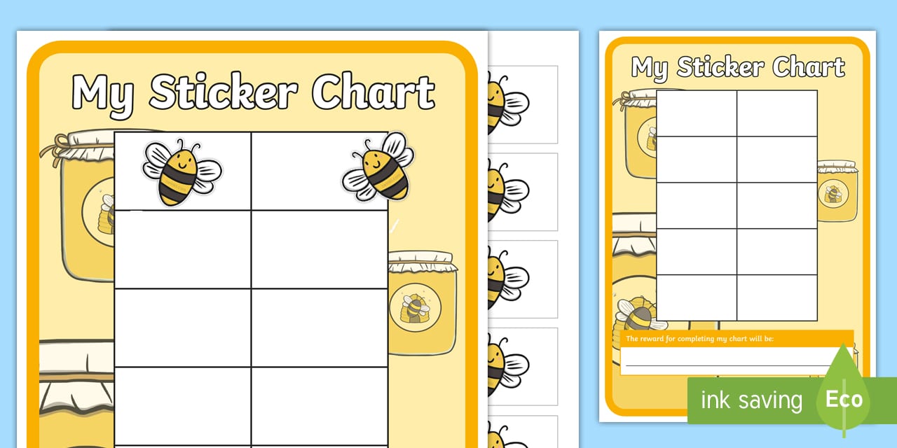 Bee Themed Sticker Reward Charts