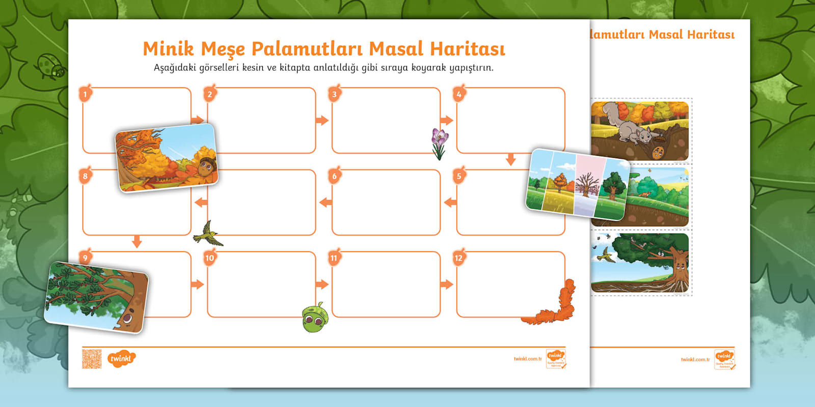 Minik Meşe Palamutları Masal Haritası-Twinkl