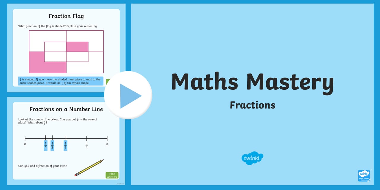 Maths Mastery Fractions PowerPoint - grade 3, grade 4, fractions ...