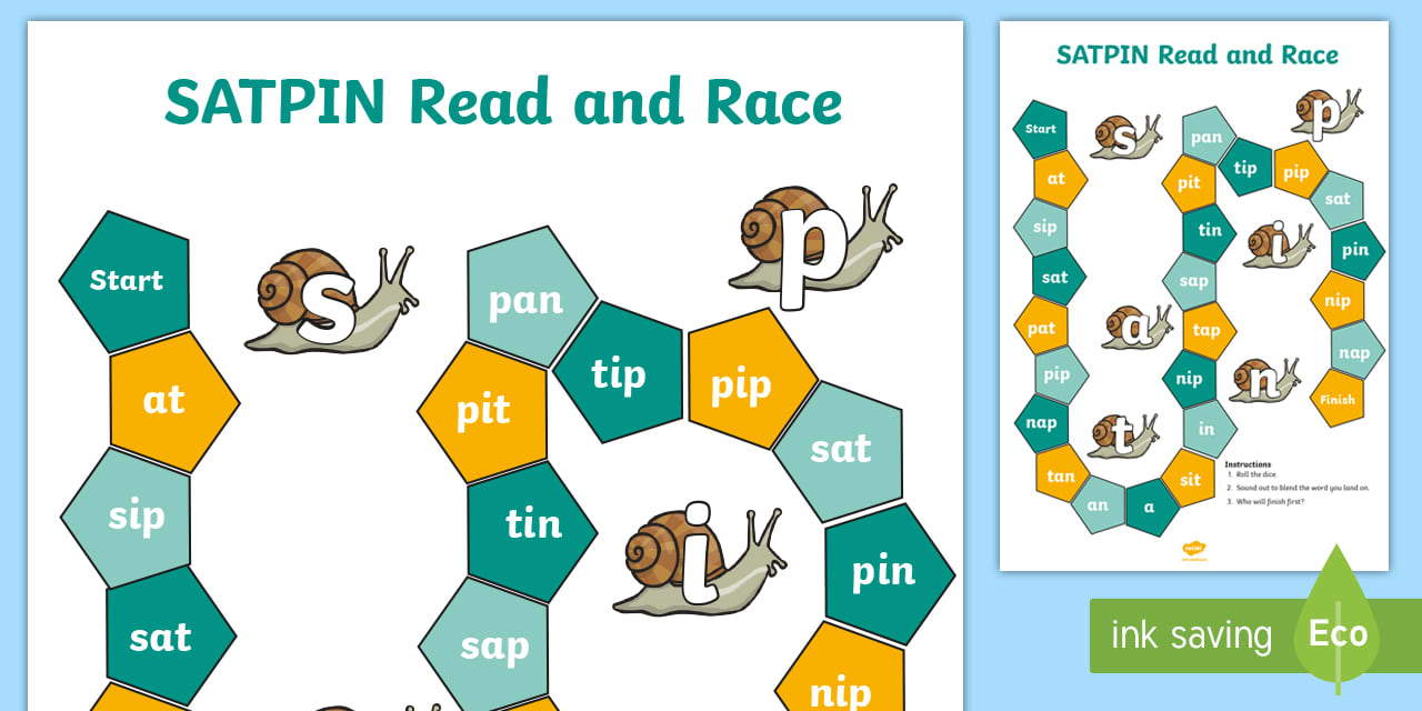 SATPIN Games - Phonics Read and Race Game