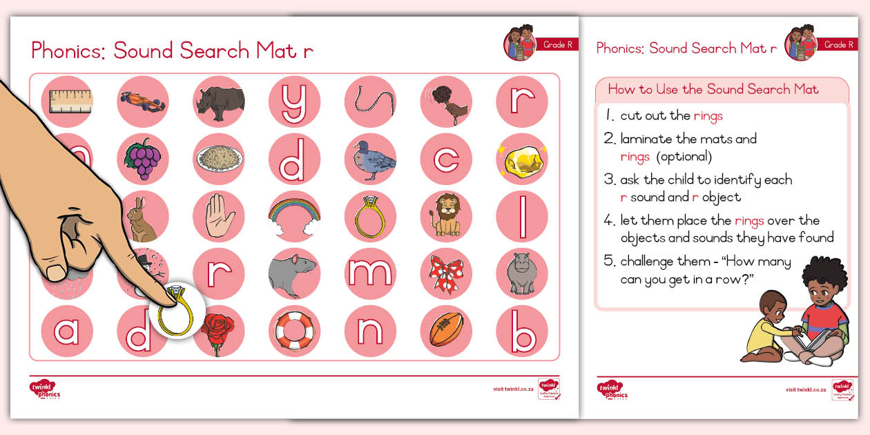 Grade 1 Phonics - Term 2 - r sound - Sound Search Mat (CAPS Aligned)
