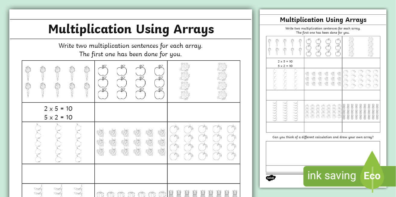 Multiplication Arrays Activity Sheet | Twinkl Aus Maths