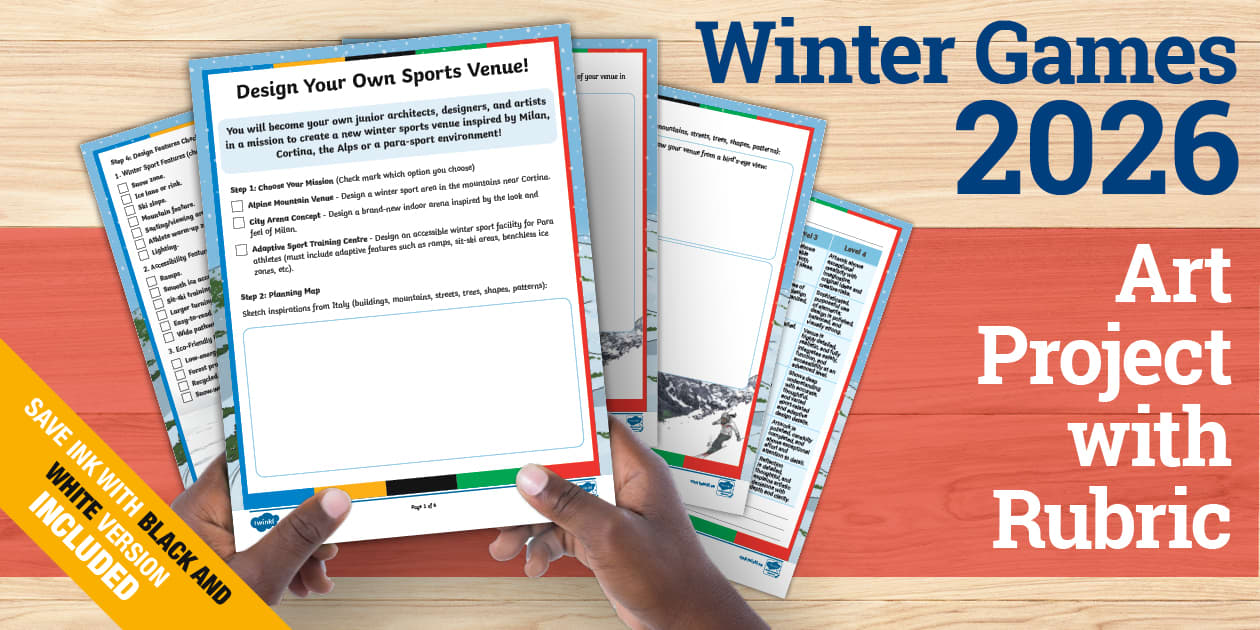 Winter Games 2026 Junior Art Project with Rubric