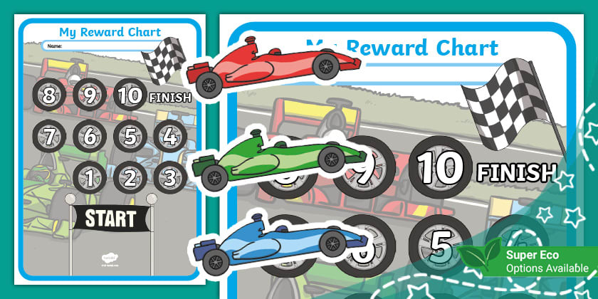 Car-Themed Reward Chart