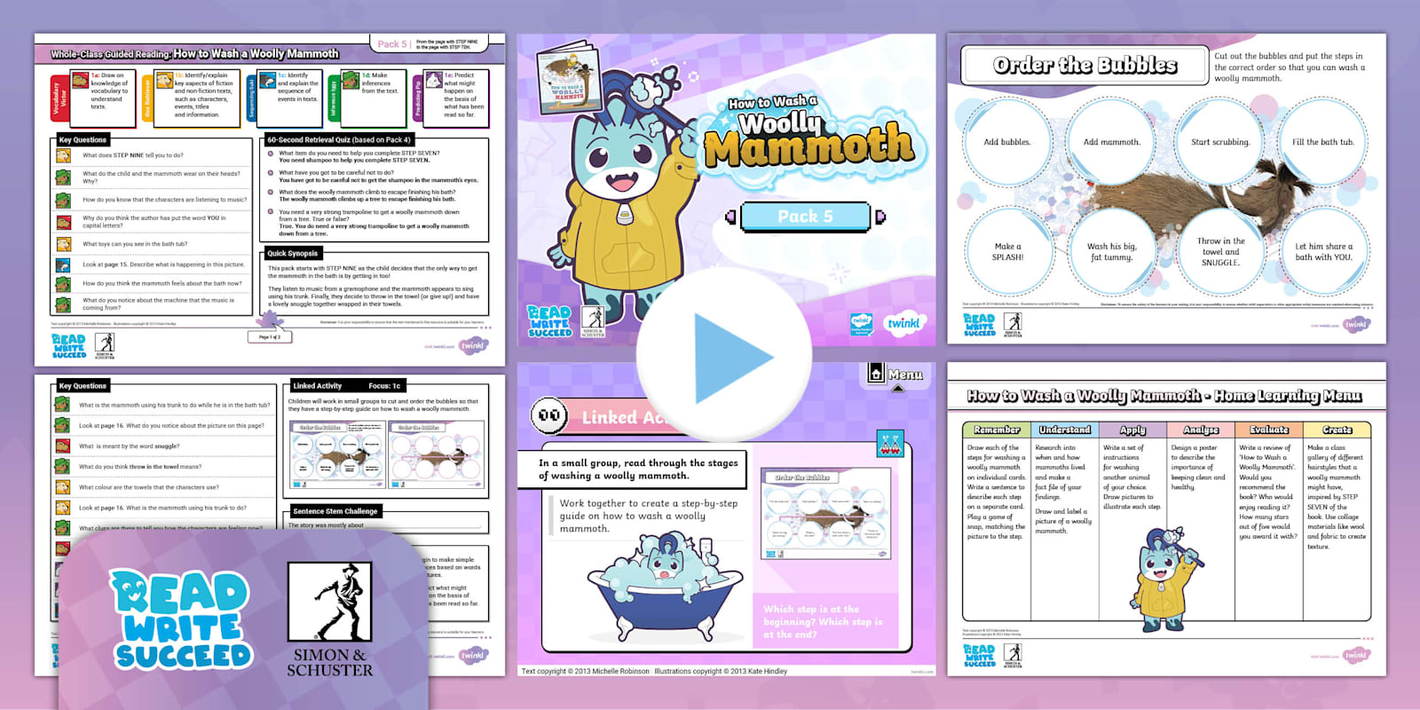 How to Wash a Woolly Mammoth Whole-Class Guided Reading Pack 5 [Year 1]