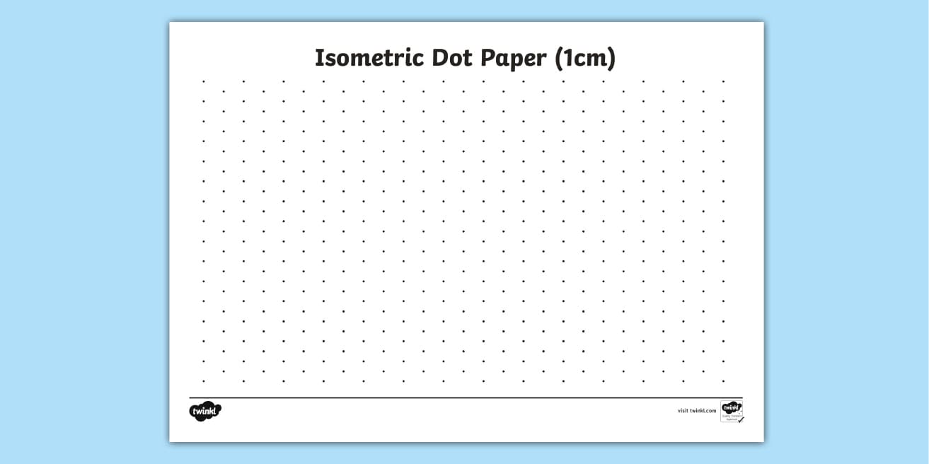 Isometric Dot Paper - Maths, shape, isometric paper, pattern, tiling ...