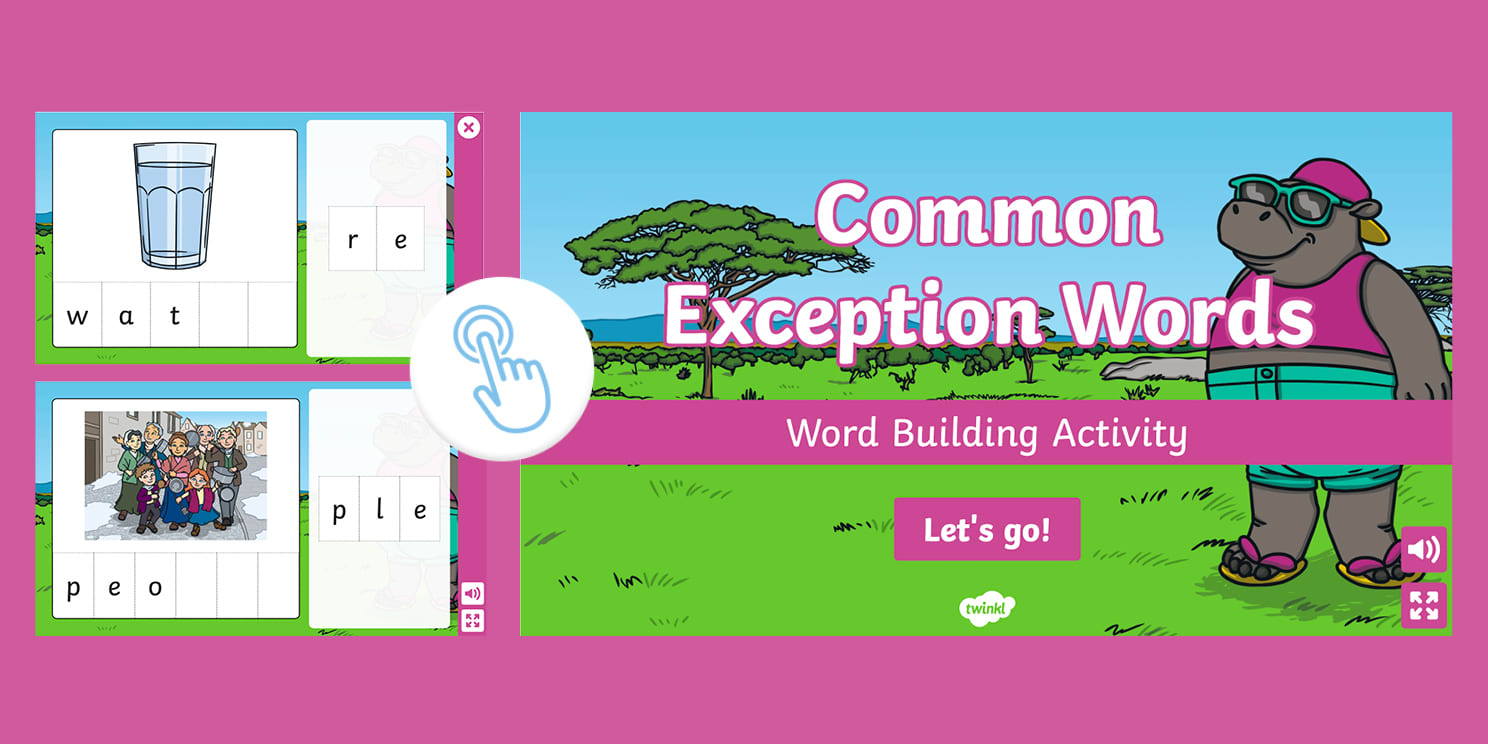 KS1 English Common Exception Words Word Building Activity