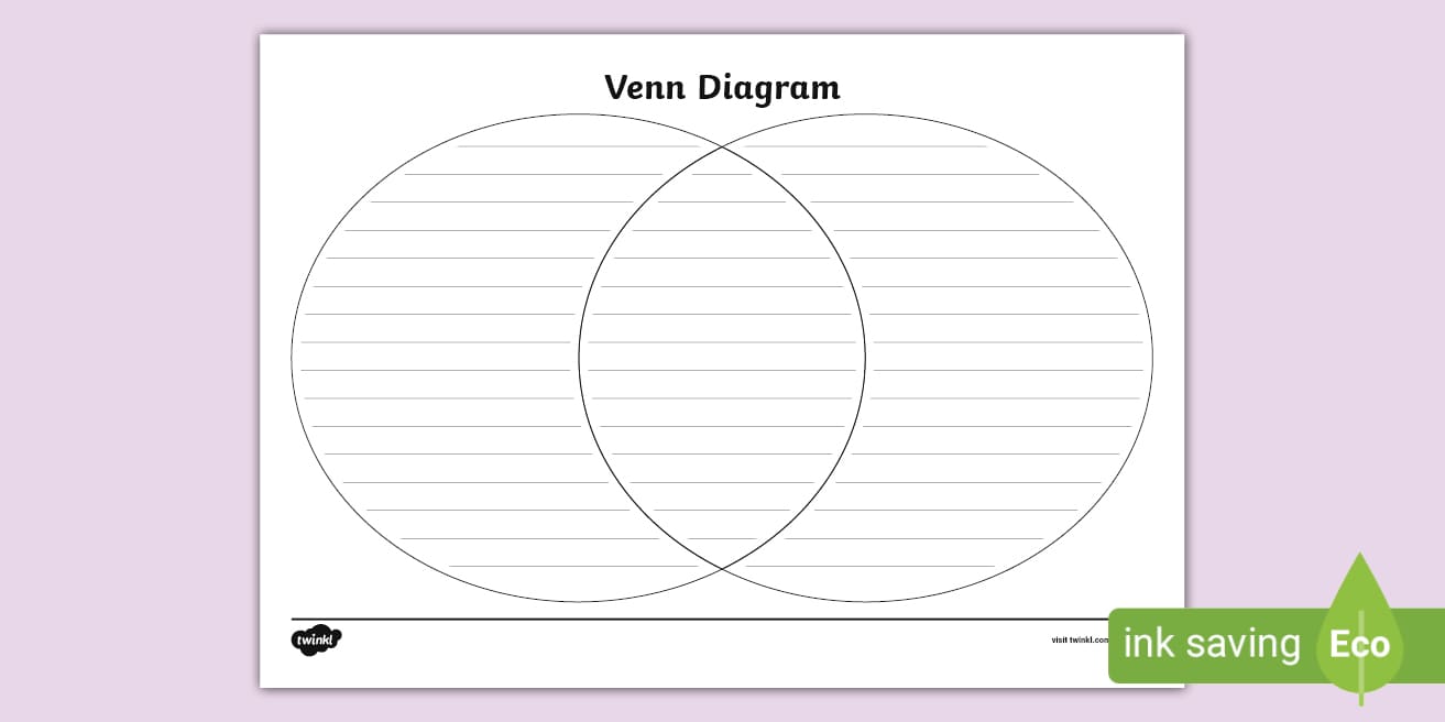 Lined Venn Diagram Template