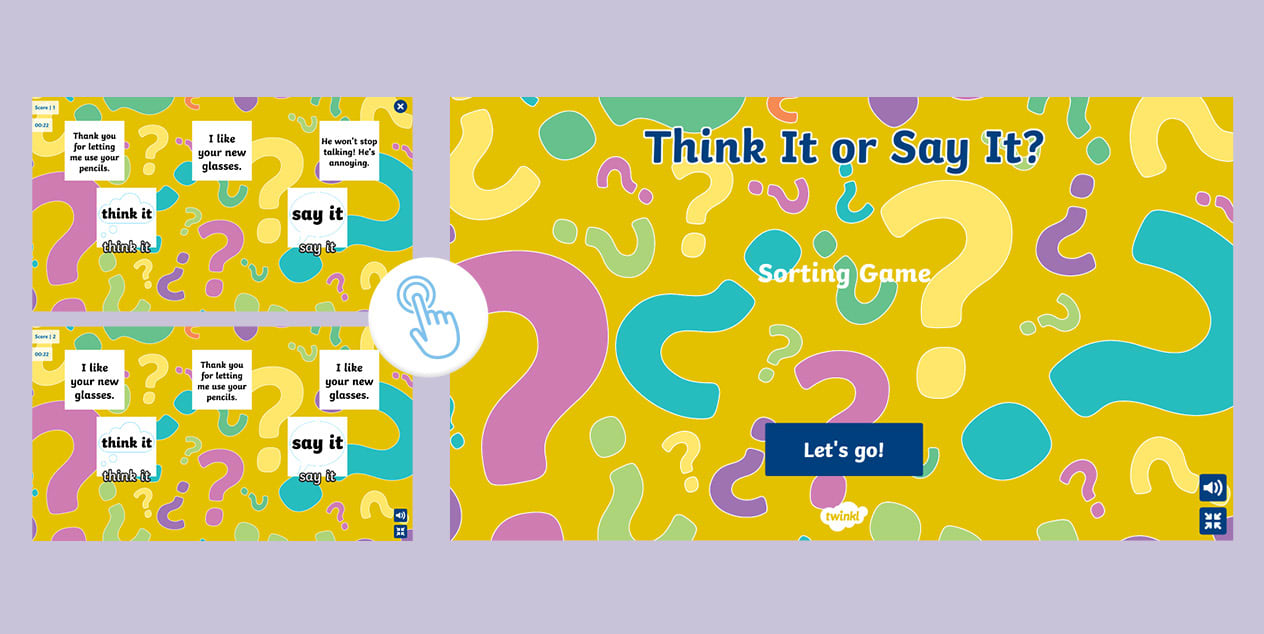 Think It or Say It? Interactive Sorting Game