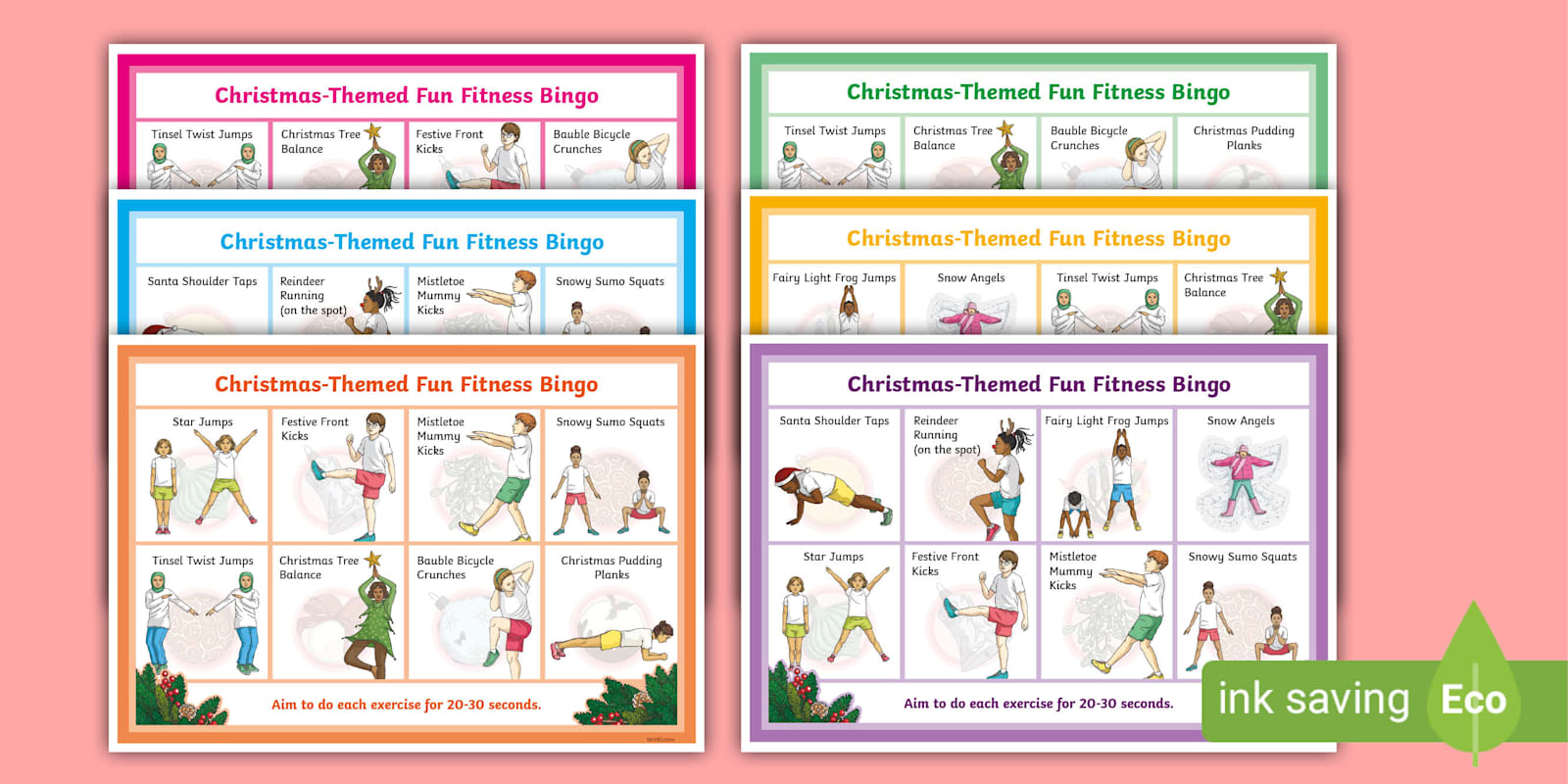Christmas Fitness Bingo