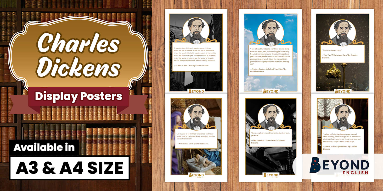Charles Dickens Display Posters