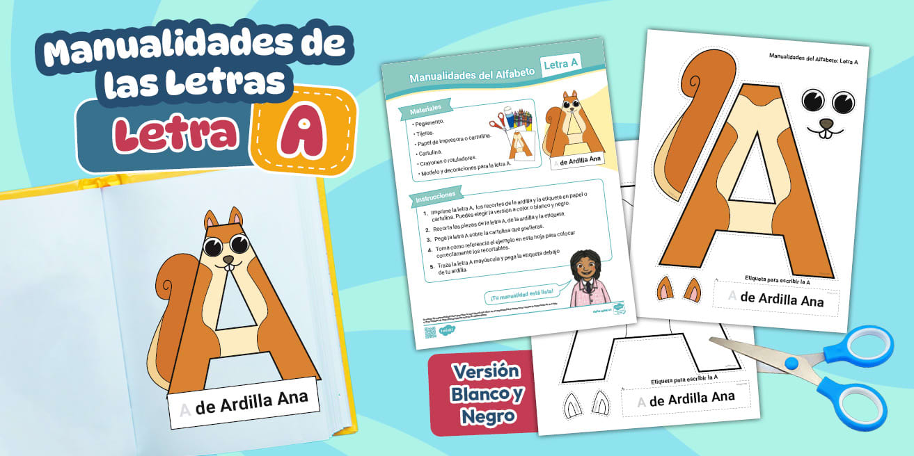 Manualidad Letra A Mayúscula