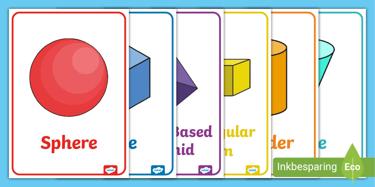 3D Shapes Posters