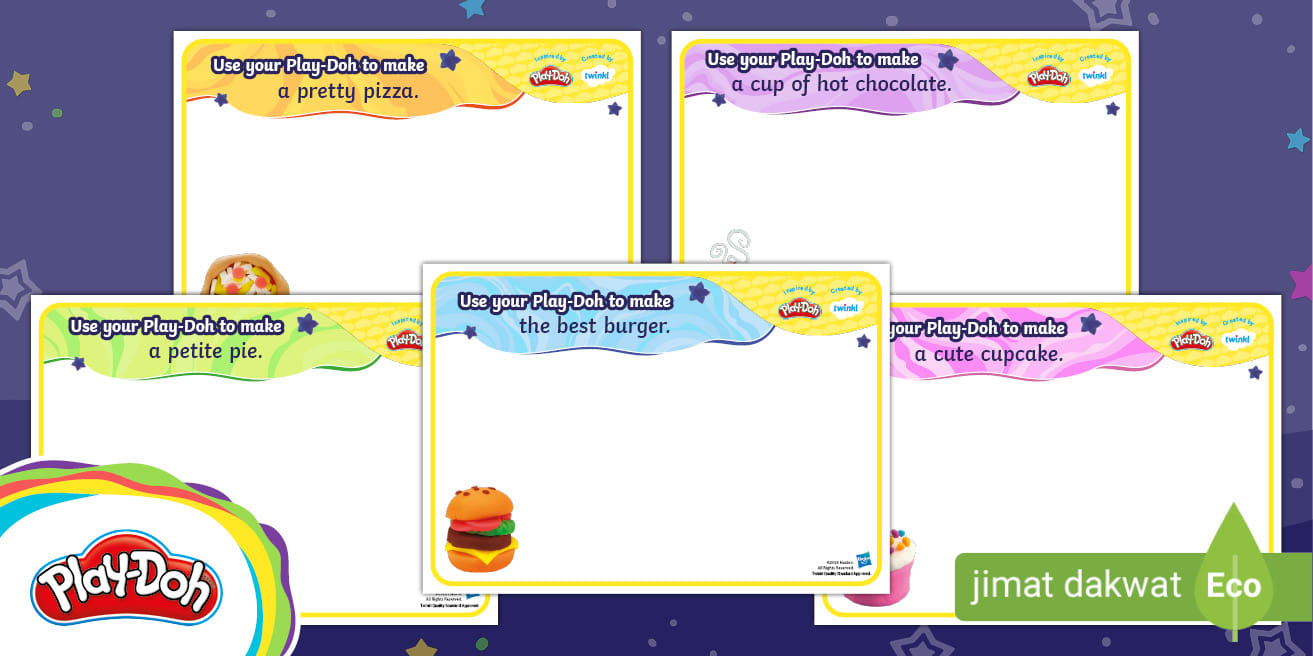 Words for Kids Using Play-Doh: Food Mats