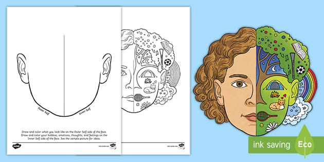 Inner and Outer Self Portrait | SPED | Twinkl USA