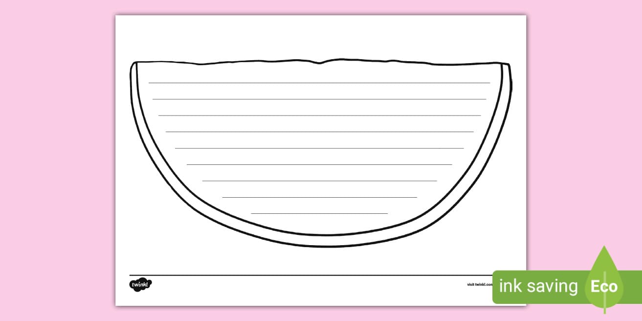 Watermelon Writing Template