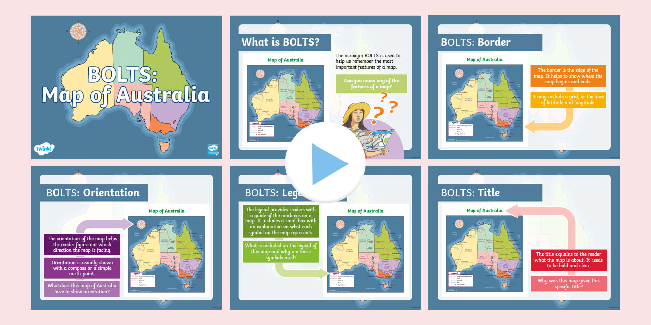 BOLTS: Map of Australia PowerPoint