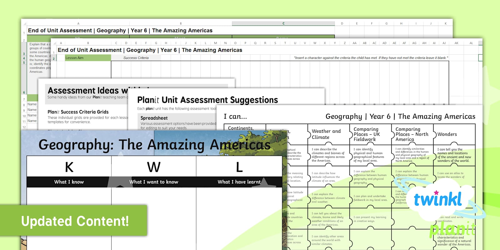 The Americas Assessment Pack - Year 6 Geography
