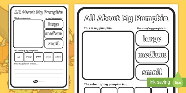 All About My Pumpkin Worksheet / Worksheet - all about my pumpkin, all ...