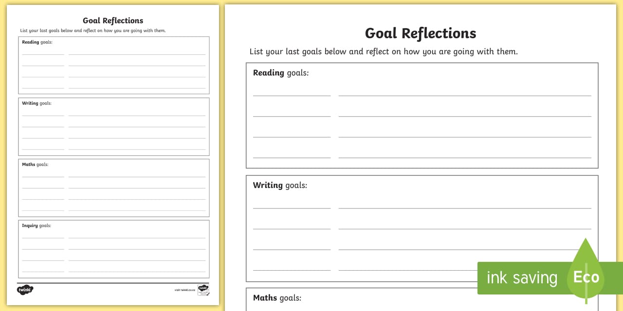 Student-Led Conference Goal Reflection Sheet