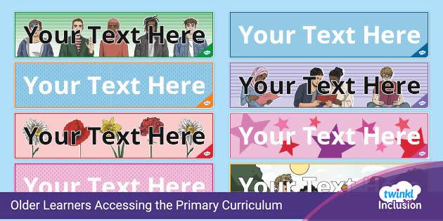 Editable Classroom Banners