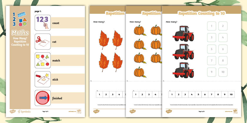 * NEW * SEND Structured Steps Autumn Repetition Counting to 10