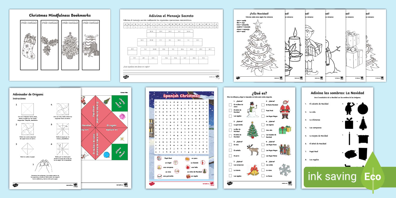 Spanish: Christmas Activity Pack