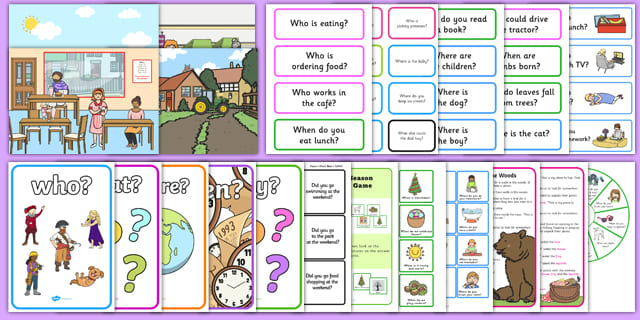 Wh- Questions Pack - Posters, Games & Activities
