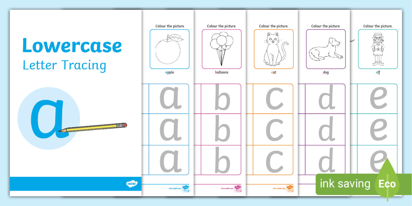 Lowercase Letter Tracing A4 Grid Activity Booklet
