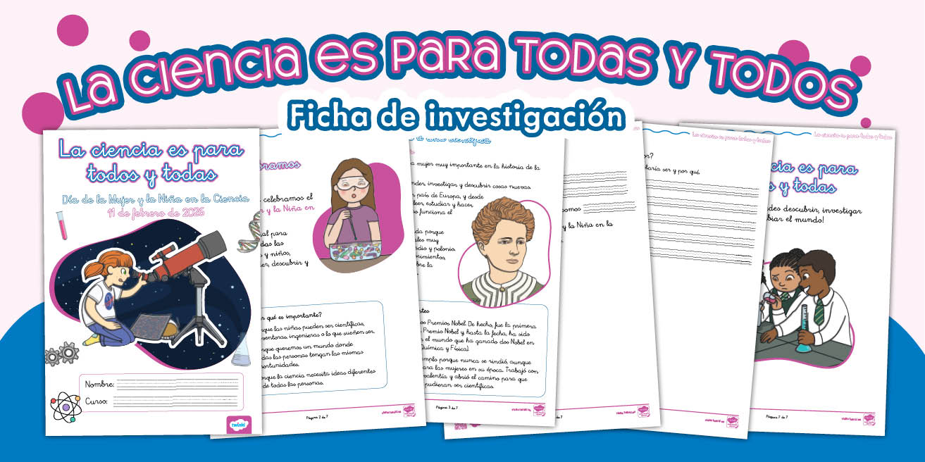 Ficha de investigación: La ciencia es para todas y todos