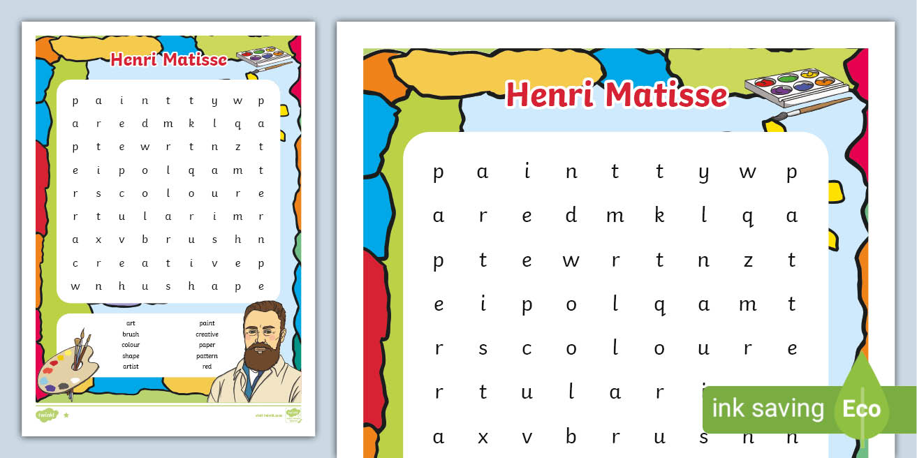 Matisse Word Search